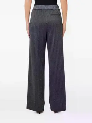 Liu Jo Pinstriped Rhinestone-embellished Jeans