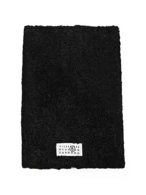 MAISON MARGIELA Fleece-texture Zipped Scarf - Black
