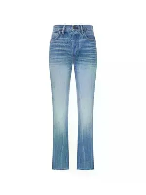 TOM FORD Faded Raw-cut Jeans - Blue