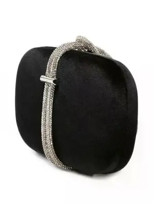 TWENTY FOURHAITCH Crystal-embellished Flower Mini Clutch Bag