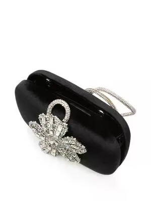 TWENTY FOURHAITCH Crystal-embellished Flower Mini Clutch Bag