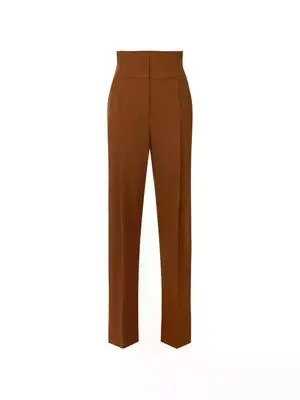 Elisabetta Franchi Trousers In Gabardine Fabric - Brown