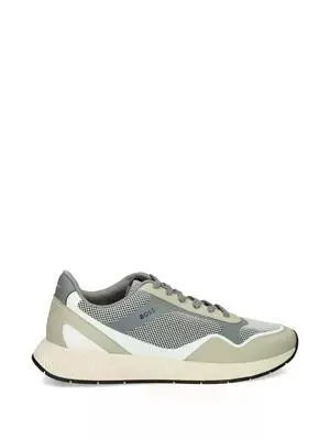 BOSS Lace-up Panelled Sneakers - Neutrals