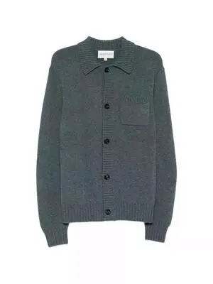Eric Bompard Shirt-collar Chest-pocket Cardigan - Blue