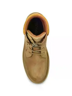 Moncler Peak City Suede-panelled Chunky-sole Boots