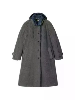 Miu Miu Single-breasted Fleece Coat