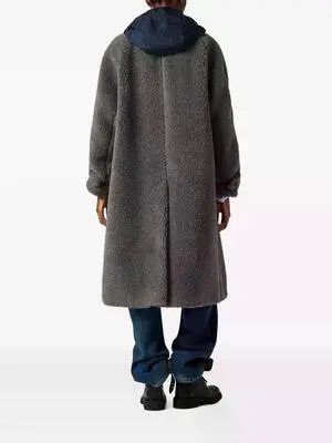 Miu Miu Single-breasted Fleece Coat