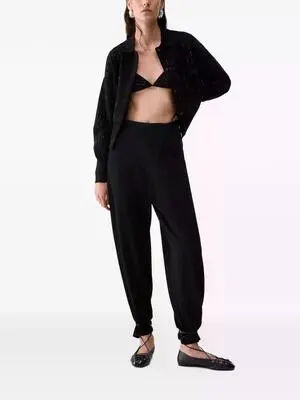 Liu Jo Fold-over Waist Knit Trousers