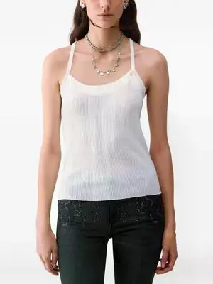 Liu Jo Cross-back Knit Top - White