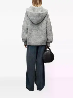 Alexander Wang Oversized Zip-up Hoodie With Aw Embroidery