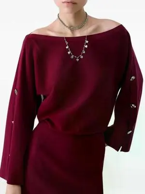 Liu Jo Short Dress With Jewel Buttons