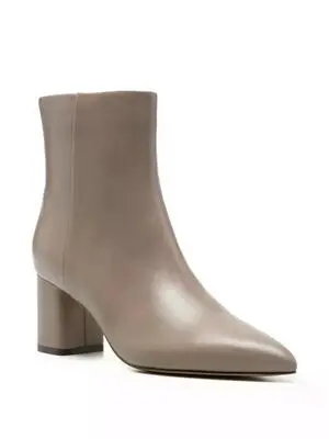 TWINSET Pointed-toe Leather Ankle Boots