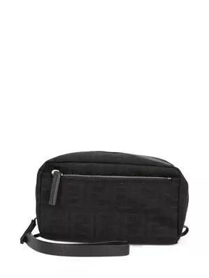 Fendi Ff Motif Wash Bag - Black
