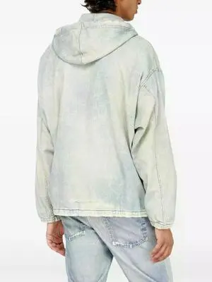 DIESEL® Hooded Joggjeans Jacket With Trompe L’oeil