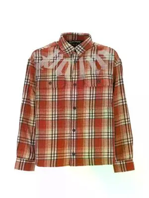 Palm Angels Big Neck Logo-print Checked Shirt