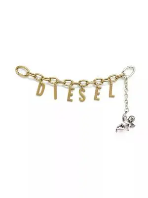 DIESEL® Metal Letter Charm With Cherub Pendant - Gold