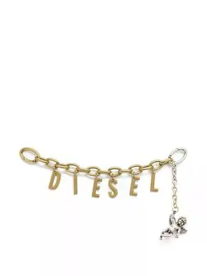 DIESEL® Metal Letter Charm With Cherub Pendant - Gold