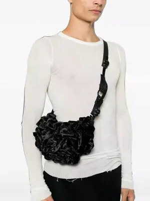 INNERRAUM Ruffled Velvet Tote Bag
