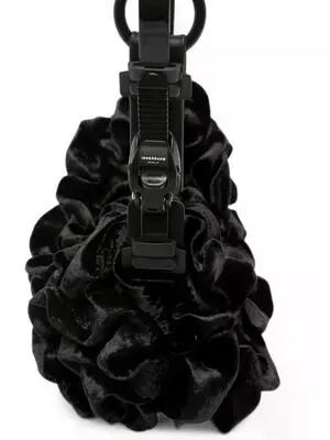 INNERRAUM Ruffled Velvet Tote Bag