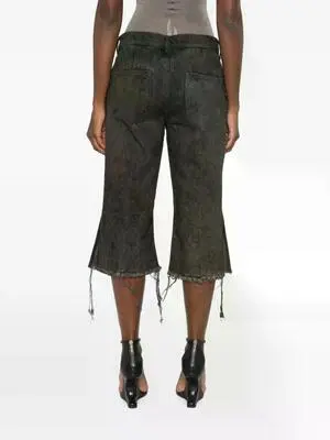 Rick Owens Bolan Cutoffs Frayed Denim Shorts