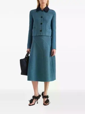Proenza Schouler Gaelle Skirt In Double Face Melange Outerwear