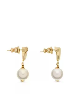 FERRAGAMO Gancini Earrings With Synthetic Pearls