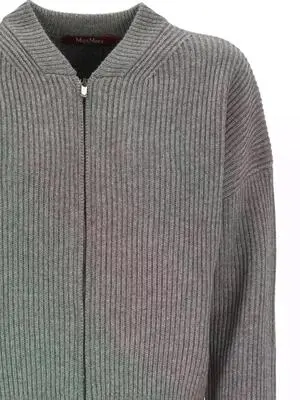 Max Mara Ribbed-knit Zip-up Cardigan