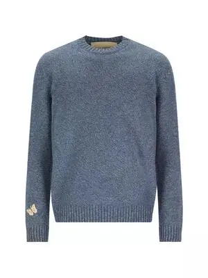 Valentino Garavani Butterfly-patch Mouliné Sweater