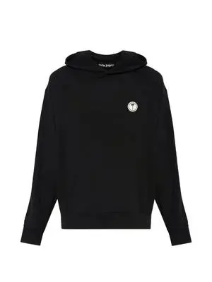 Palm Angels Logo-patch Hoodie - Black