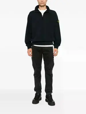 Stone Island Quarter-zip Logo-patch Sweater