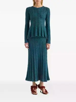 Proenza Schouler Joelle Skirt In Looped Mohair - Blue