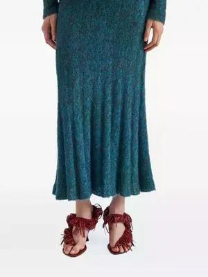 Proenza Schouler Joelle Skirt In Looped Mohair - Blue