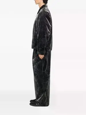 Y3 Marble-print Buckle-detail Jacket - Black
