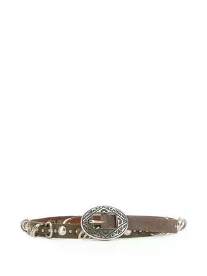 GOLDEN GOOSE Stud-embellished Belt - Neutrals