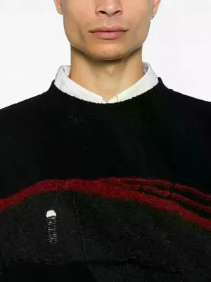 Isabel Benenato Distressed Panelled Sweater