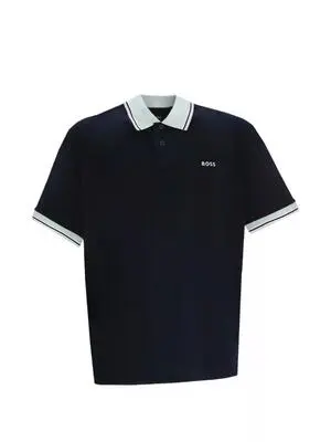 BOSS Cotton-jersey Polo Shirt With Stripe Trims