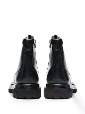 POCHE PARIS Lace-up Leather Ankle Boots