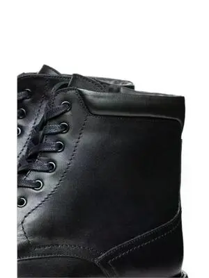 POCHE PARIS Lace-up Leather Ankle Boots