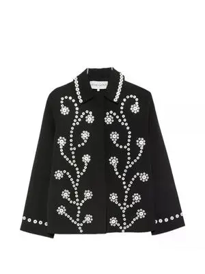 Stine Goya Eyelet-embellished Floral-motif Jacket