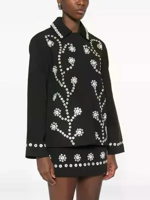 Stine Goya Eyelet-embellished Floral-motif Jacket