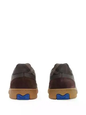 Burberry Leather, Suede And Check Terrace Sneakers