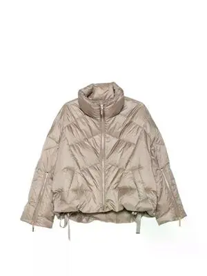 TWINSET Quilted Puffer Coat With High Neck - Neutrals