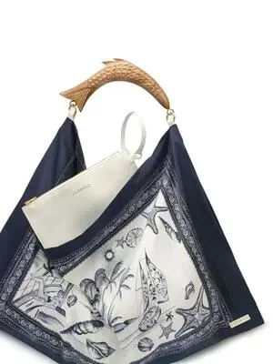Farm Rio Fish Handle Tote Bag