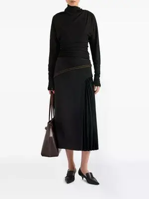 Proenza Schouler Justine Skirt In Bonded Wool Satin