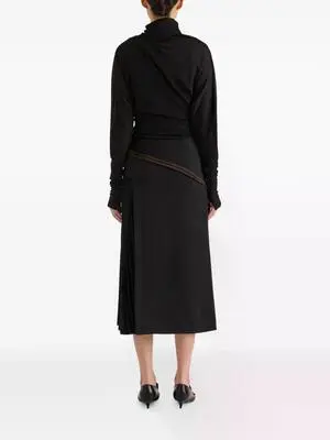 Proenza Schouler Justine Skirt In Bonded Wool Satin