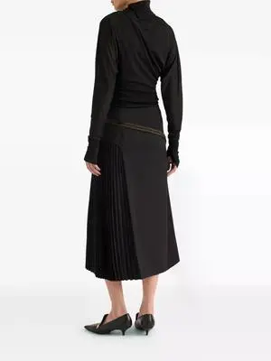 Proenza Schouler Justine Skirt In Bonded Wool Satin