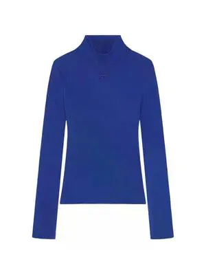 COURREGES Milano Knit Mock-neck Sweater - Blue