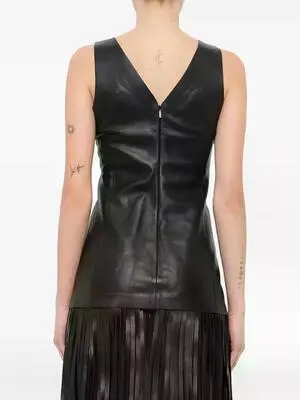 Neil Barrett Fringe-trim Leather Mini Dress