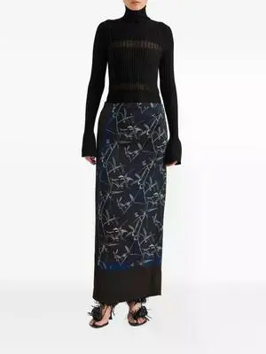 Proenza Schouler Anais Skirt In Printed Stretch Cady
