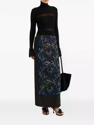 Proenza Schouler Anais Skirt In Printed Stretch Cady